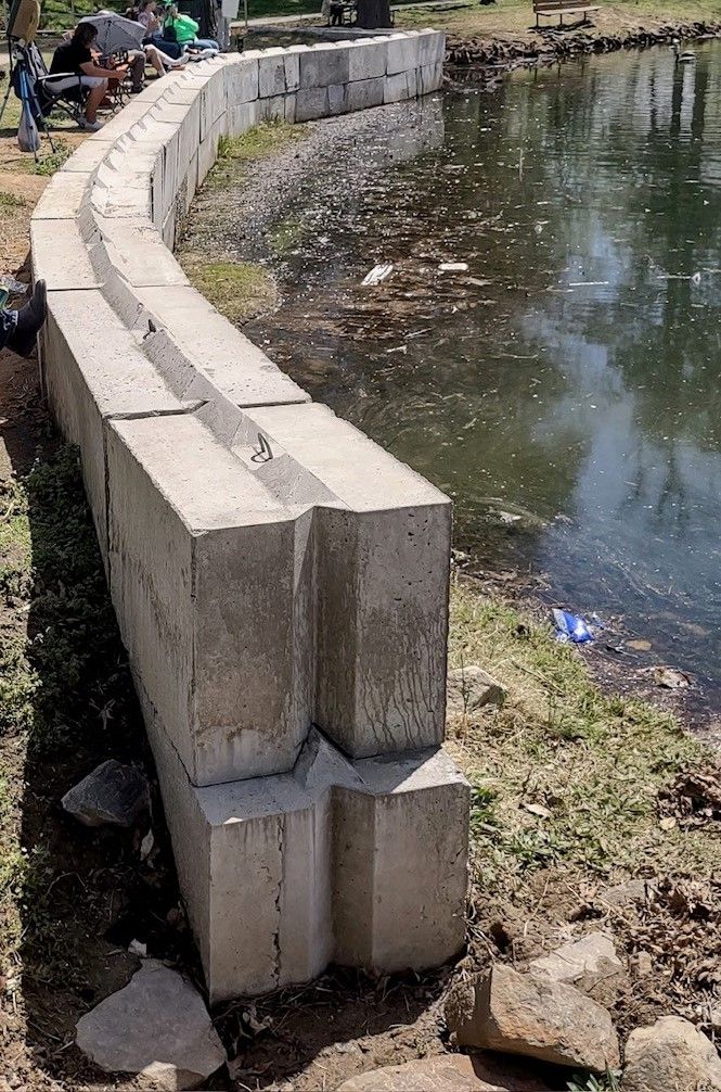 Concrete Barrier Blocks Buffalo, NY | V wedge block | Concrete Block Supply